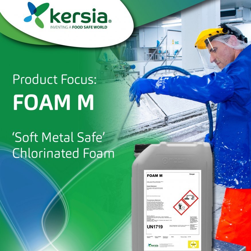 Foam M: Soft Metal Safe Chlorinated Detergent Foam | Kersia