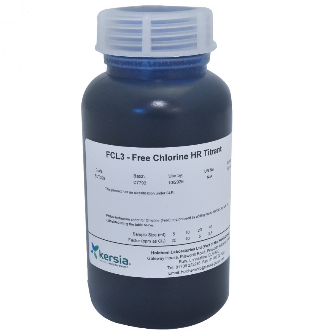 FCL3 titrant dropper test reagent (500ml)