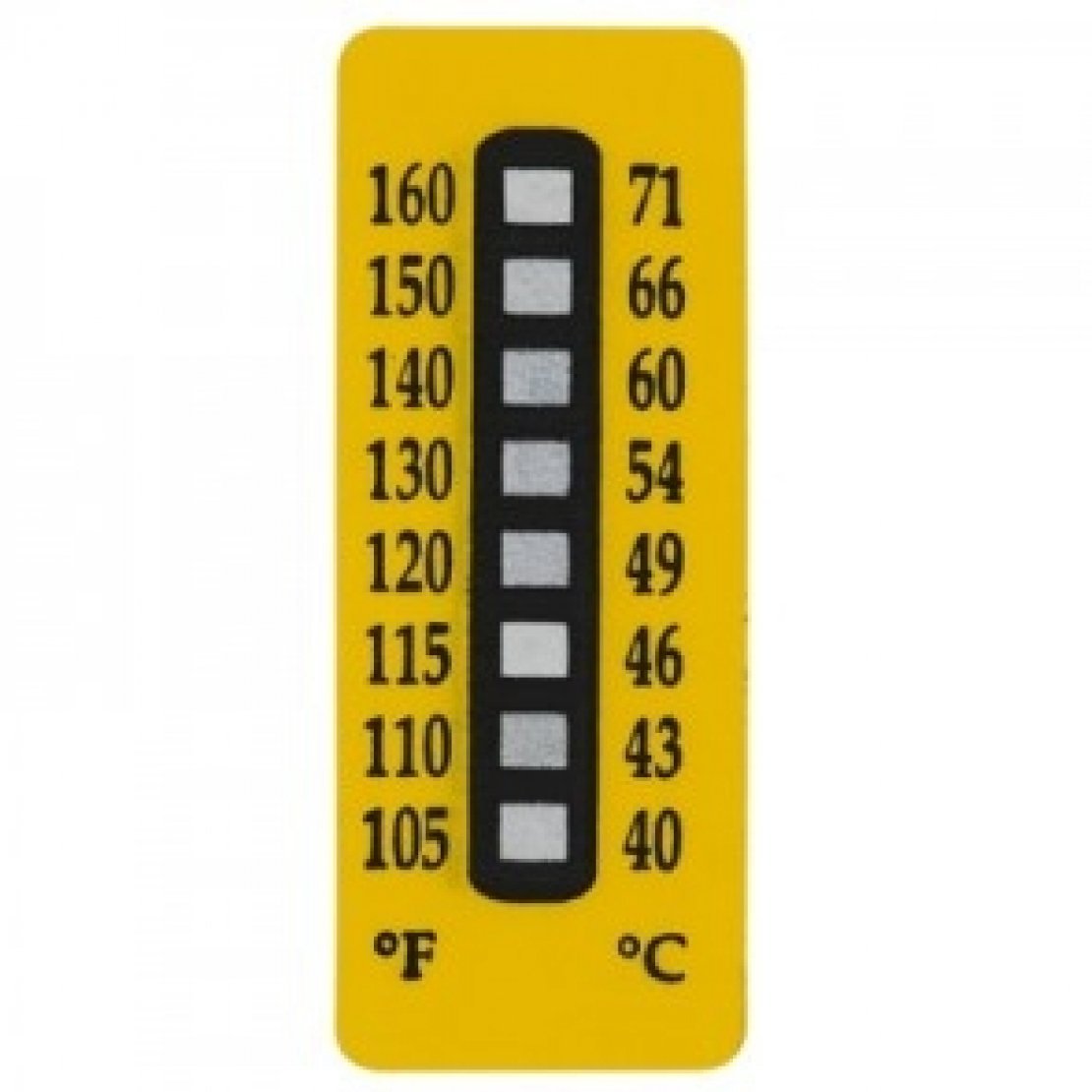 40-71°C Irreversible Temperature Labels (Pack of 50)