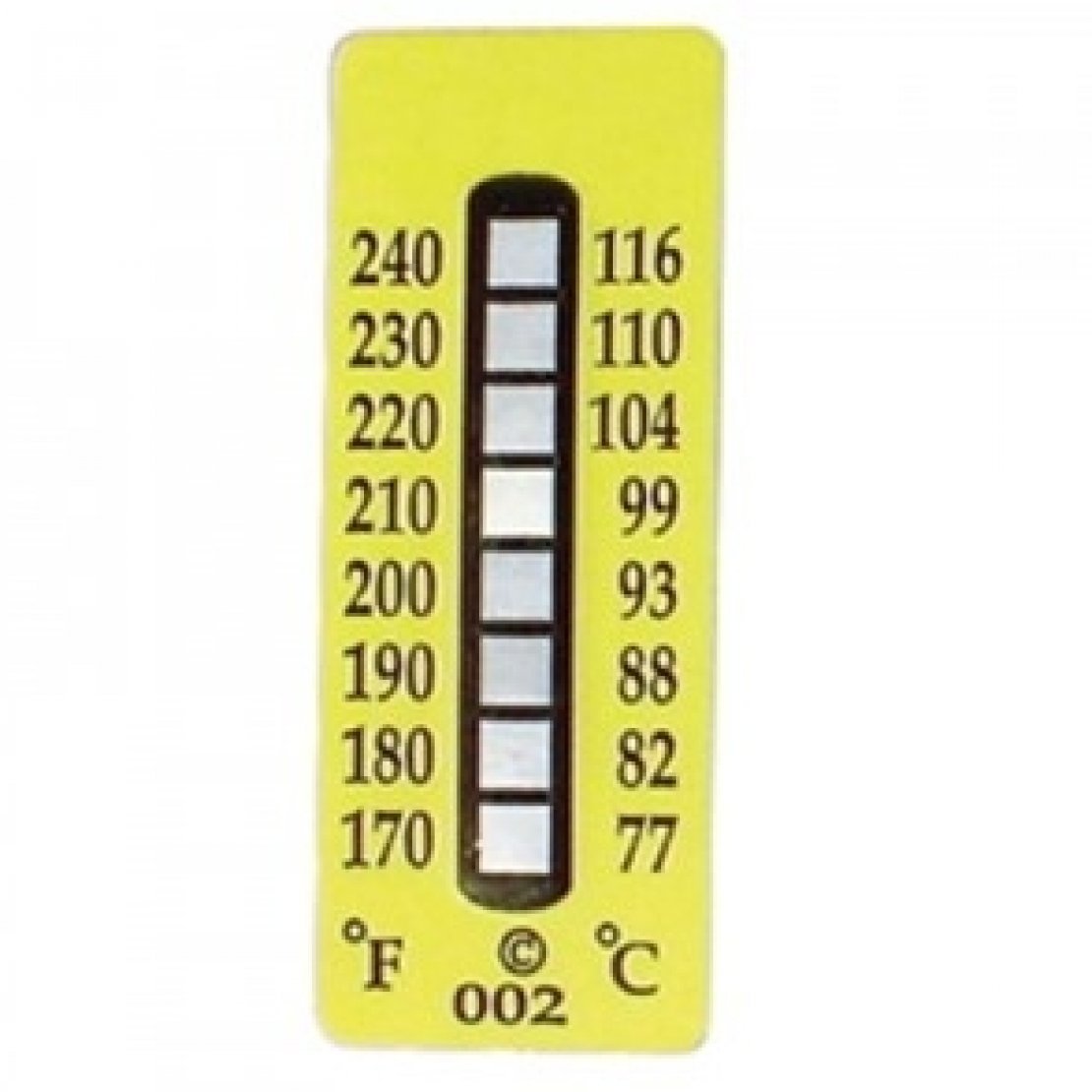 77-116°C Irreversible Temperature Labels (Pack of 50)