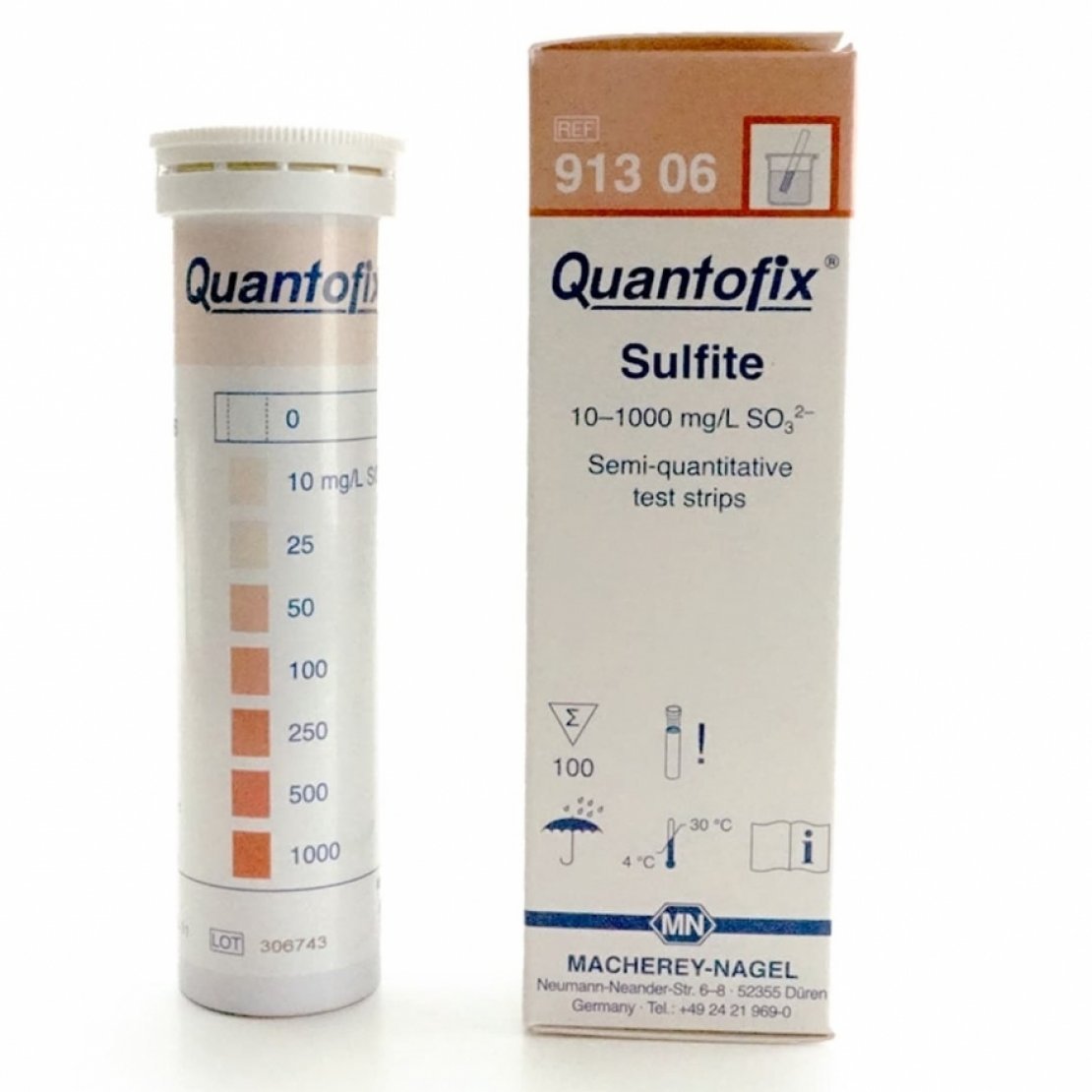 Quantofix Sulphite Test Strips 0-1000ppm (100 Strips)