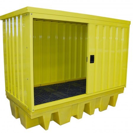 Double Bund Stand With Integral Lockable Steel Container