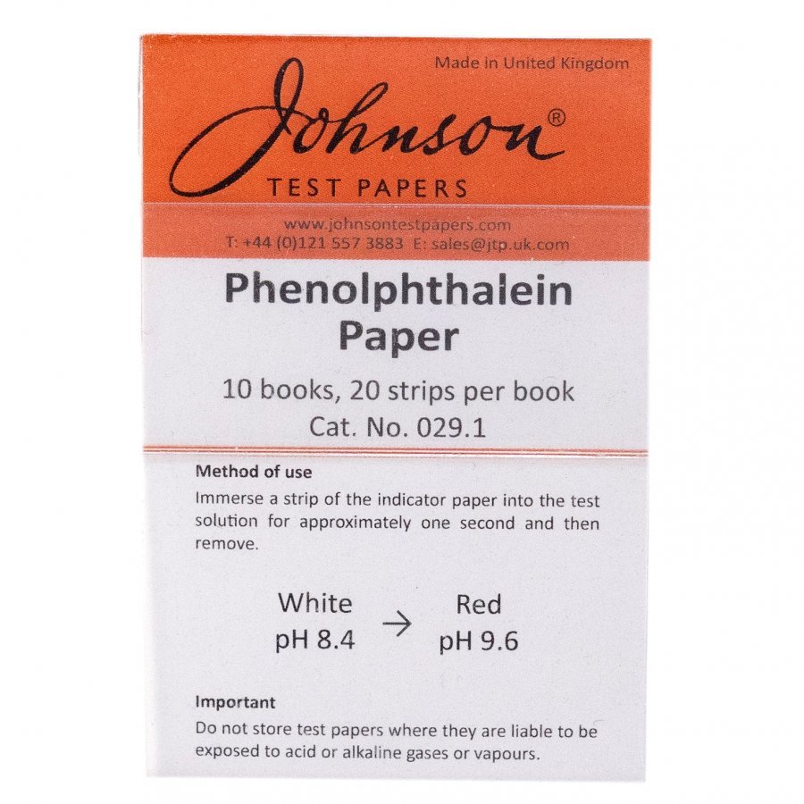 Phenolphthalein Test Strips