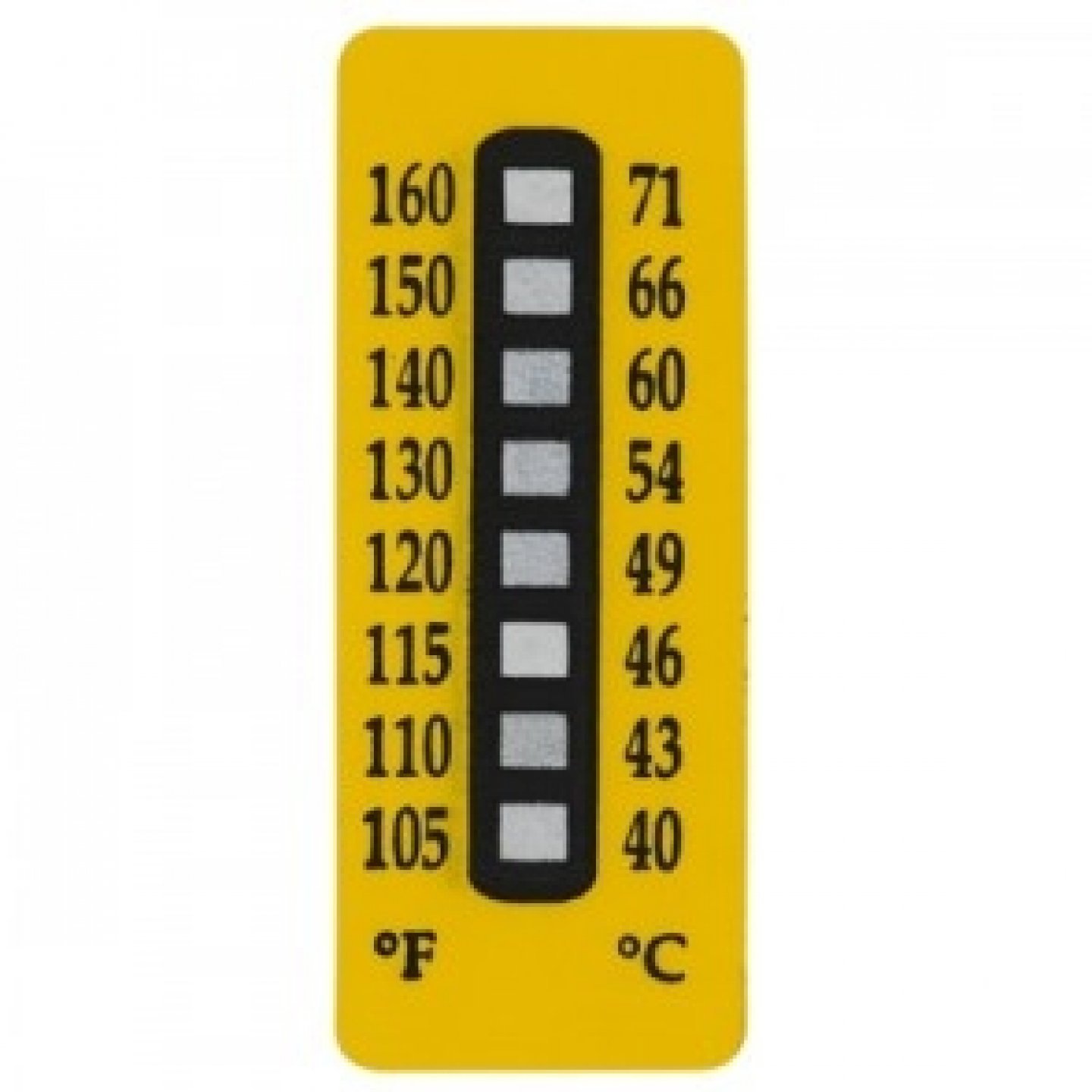 40-71°C Irreversible Temperature Labels (Pack of 50)
